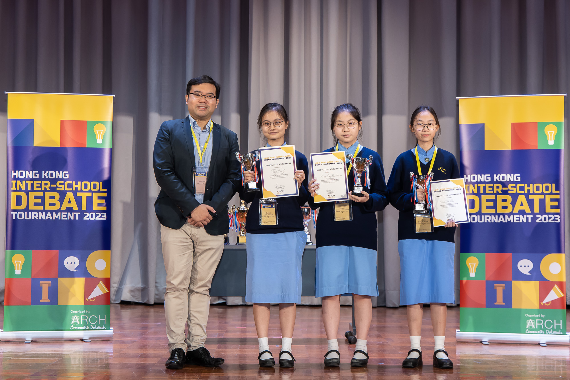 First Runner-up in Inter-School Debate Tournament Junior Division – Kowloon True Light School